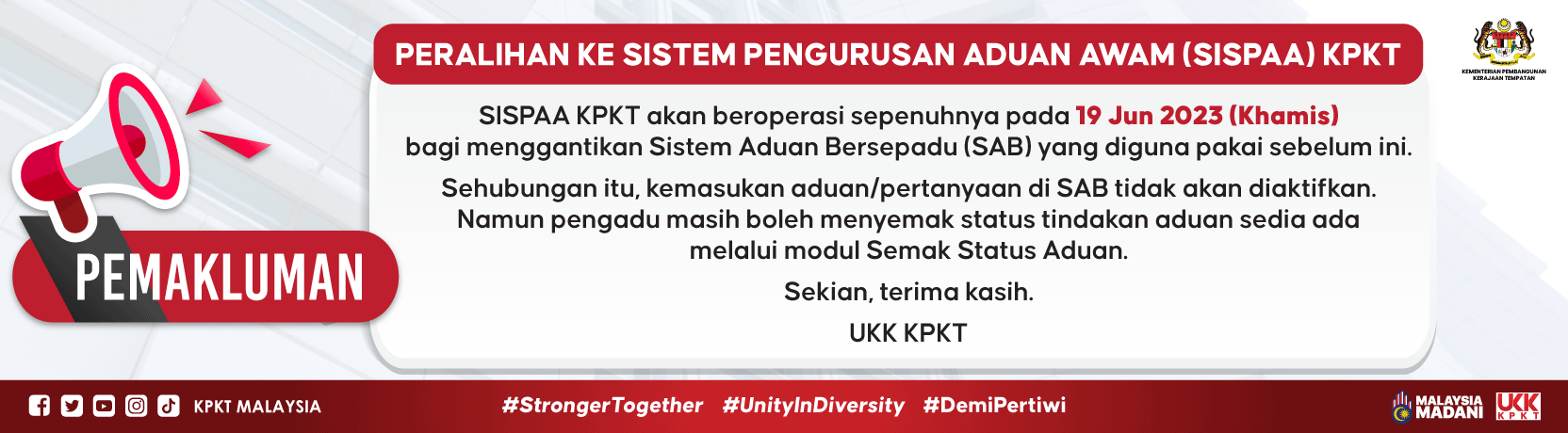 Laman Rasmi I-KPKT - I-KPKT